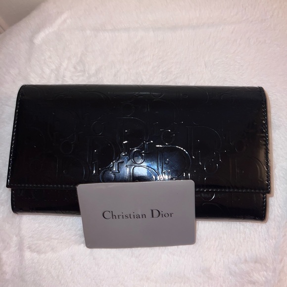Dior | Bags | Dior Amethyst Patent Leather Logo Ultimate Continental ...